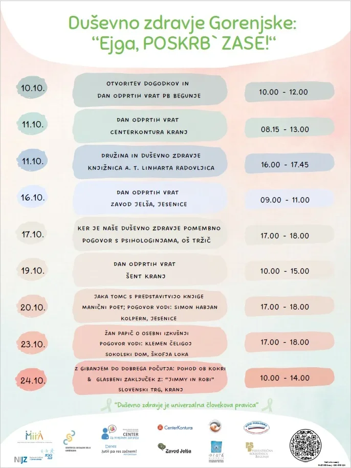 Duševno zdravje Gorenjske: “Ejga, POSKRB` ZASE!“ · Mestna občina Kranj